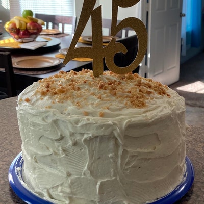 Glitter 45 Topper, 45 Cake Topper, Big 45, 45th Birthday, 45 Birthday ...