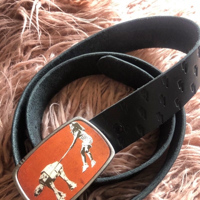 Lightning Bolt Black Leather Belt, Full Grain, Handmade in USA, Gift ...