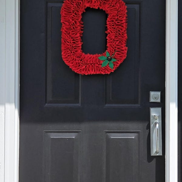 The Ohio State University Block O Wreath - All Scarlet (red) - Etsy