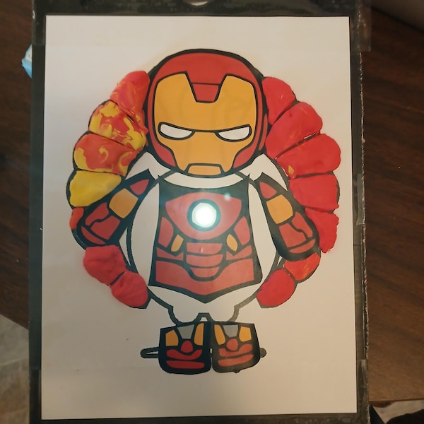 Disguise a Turkey-iron Man Template | Thanksgiving Craft Printable ...