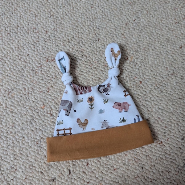 Baby Beanie Hat Pdf Sewing Pattern, Newborn Knot Hat Pattern, Baby and ...