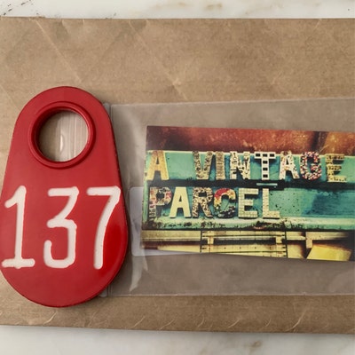 Vintage Plastic Cow Tag antique Plastic Livestock ID Tag Plastic Bull ...