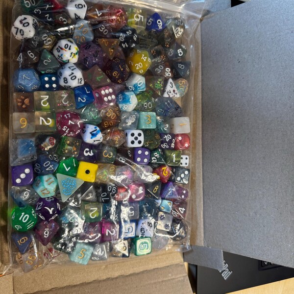 Mystery Bulk Random Dice Scoop | Mixed Dnd Polyhedral Scoop of Dice ...