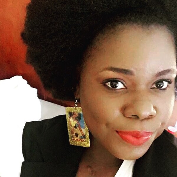 Hand Painted Adinkra Earrings on Coconut Shell Mmere Dane Time Changes ...