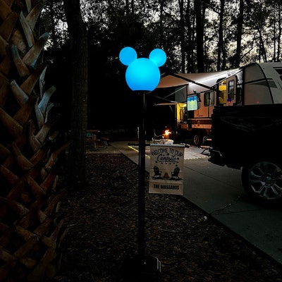 Mickey Lamp W/ Multi-color LED Lights Post & Base FREE Local Hand ...