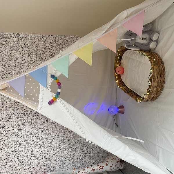 Pastel Rainbow Bunting, Nursery Bunting - Etsy UK