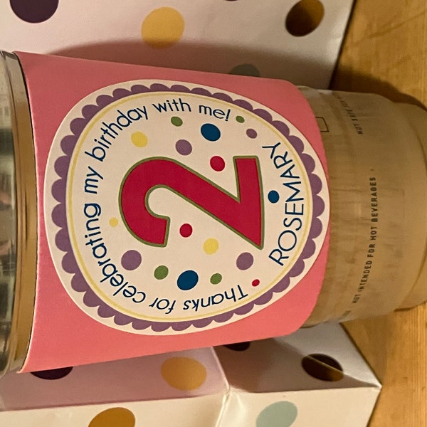 Personalized Birthday Age Number Stickers, Birthday Party, Party ...