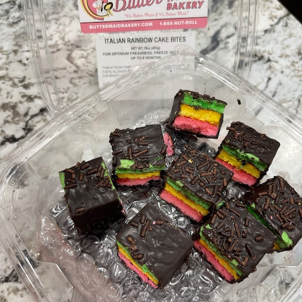 Italian Rainbow Cake Bites - Etsy