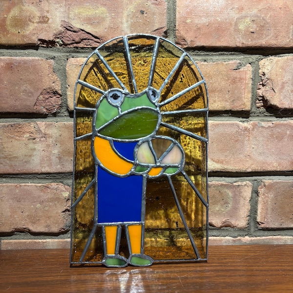 Toad Mowing Grass Stained Glass Pattern (for Hobby Use) - Etsy