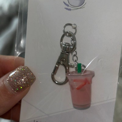 Boba Keychains Dalgona/sea Salt Series, Bubble Tea Keychain, Boba Tea ...