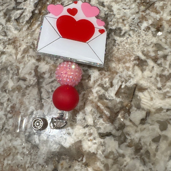 Valentines Badge Reel,nurses Badge Reel,heart Badge Reel, Medical Badge ...