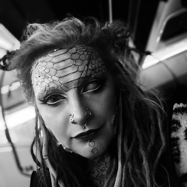 Snake Forehead Prosthetic, SFX Makeup, Silicone Appliance, Halloween ...