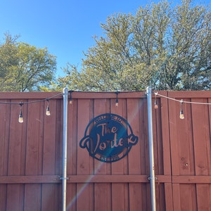 Round Farm Scene Welcome Metal Sign - Etsy