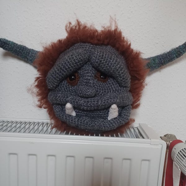 Huge Crochet Fluffy Monster Trophy Head Pattern, PDF Digital Download ...