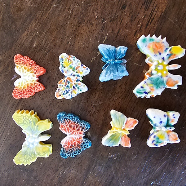 Ceramic Seashell and Sea Creature Tiles, 12pcs, Variety Blues and ...