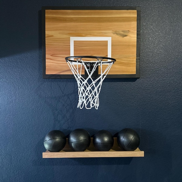 Handcrafted Mini Basketball Holder Shelf for Wall - Etsy