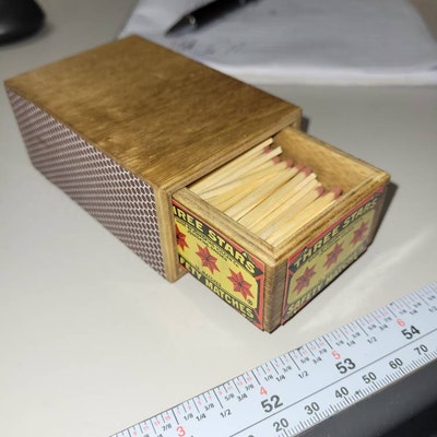 Unfinished Wood Oversized Matchbox - Etsy