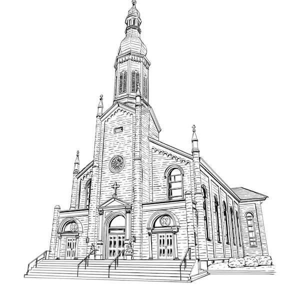 Custom Wedding Venue Illustration – Personalized Digital Download Art ...