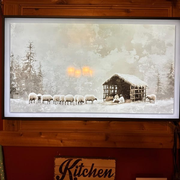 Christmas Holiday Frame TV Art, Nativity Scene, Birth of Jesus, Instant ...