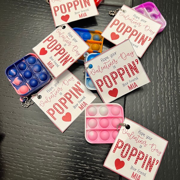 CUSTOM Hope Your Valentine’s Day is Poppin’ Digital Printable Pop It ...