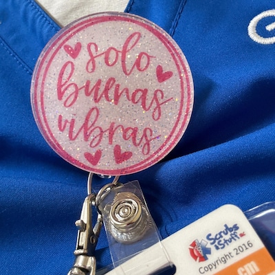 Haunted House Badge Reel, Pink Halloween Badge Holder, Retractable ...