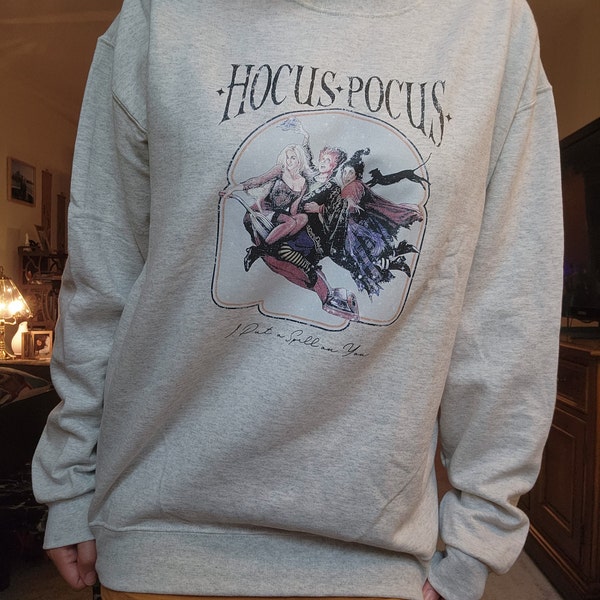 Retro Hocus Pocus Sweatshirt, Sanderson Pullover Sweatshirt, Halloween ...
