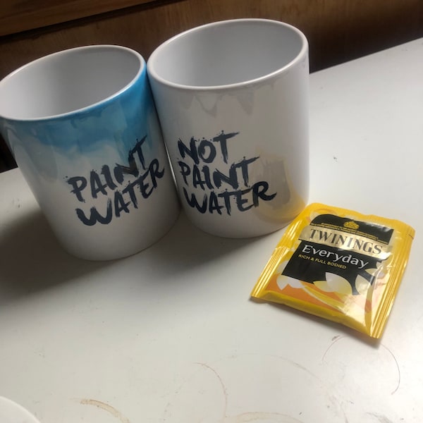 Paint Water & Not Paint Water Pots | Brushes Pot | Funny Gift for ...