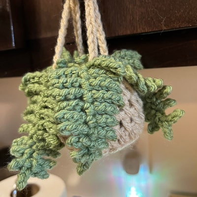 Car Fern Crochet PATTERN by Pamelambie Car Plant - Etsy