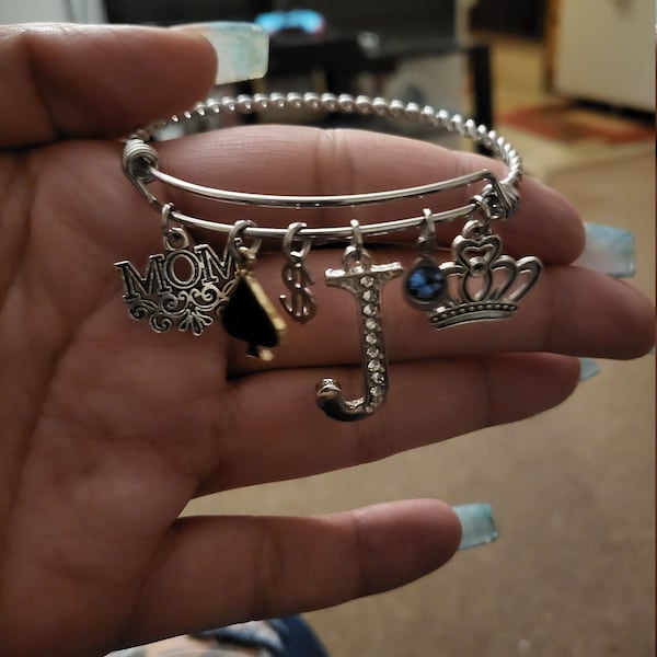 Personalized Charm Bracelet, Custom Charm Bracelet, Initial Bracelet ...