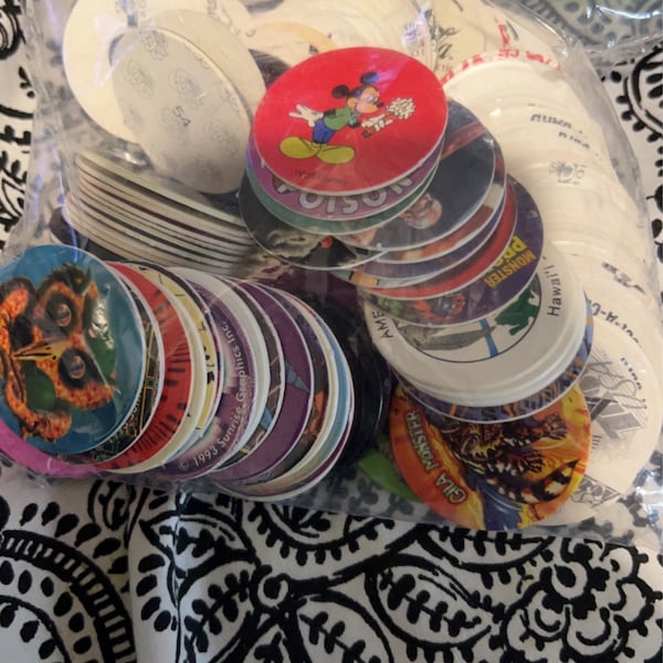 100 Misc Variety Pogs From the 90's + 1 Poison Plastic Slammer - Etsy