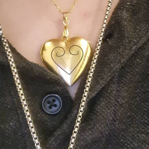 Nutcracker Clara Heart Locket Necklace, Gold Plated Steel - Etsy