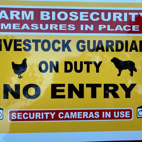 Personalised Farm Biosecurity and Security Cameras Sign - Etsy