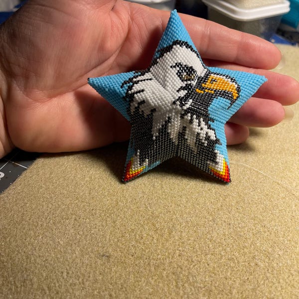 3D Peyote Star Beading Pattern Native American Style Romb Hexagonal PDF ...