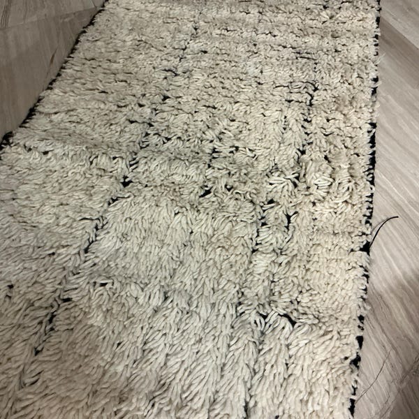 Moroccan Cobalt Blue Rug Moroccan Solid Rug Beni Ourain Rug Berber ...