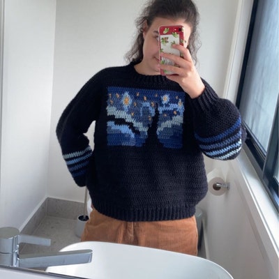 Starry Night Sweater Crochet Pattern - Etsy