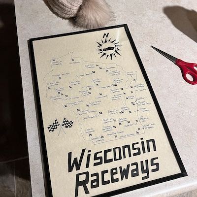 Wisconsin Raceways Map - Etsy