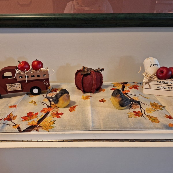 Fall Tiered Tray Decor Fall Apple Decor Farmers Truck Red Kitchen Decor ...