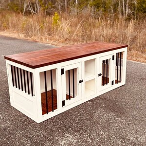 Dog Crate Desk FREE SHIPPING Farmhouse Dog Kennel Dog Furniture Rustic ...