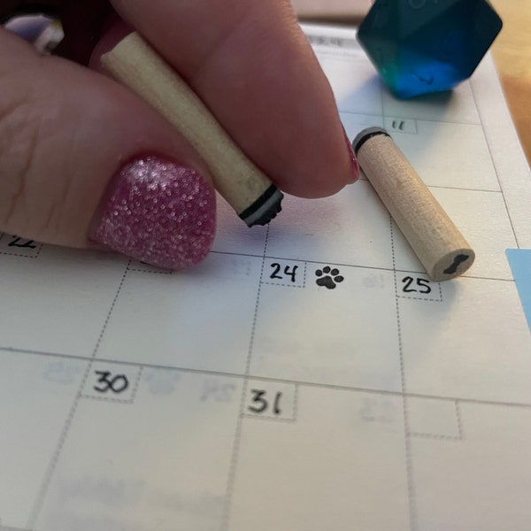 Recycling Bin Small Rubber Stamp Recycling Day Planner Stamp Small ...