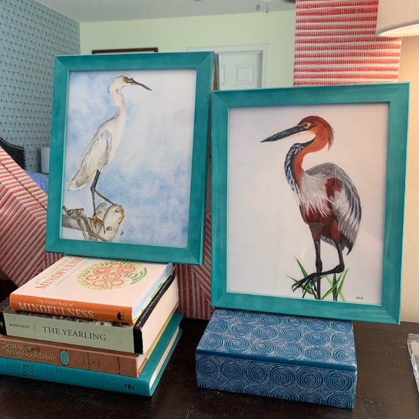 Turquoise Blue Picture Frame- Shiny Lacquer Photo Frame- A5 A4 A3 4x4 ...