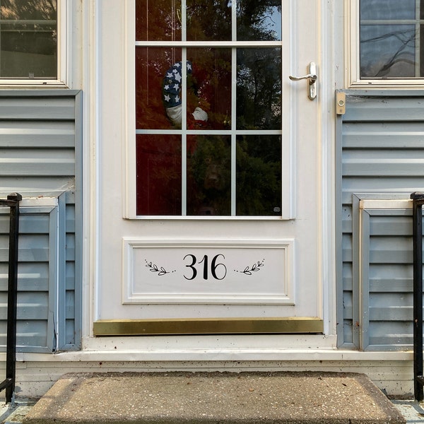 Home Address, Front Door, Front Door Decal, Home Address Decal, Address ...