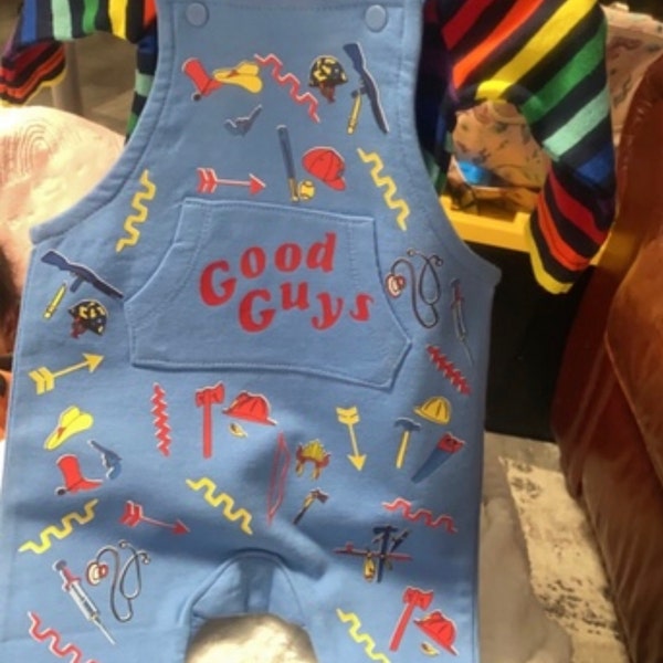 Awesome Dog Chucky Costume Overalls Striped Tshirt Halloween - Etsy
