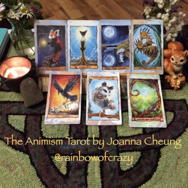 Animism Tarot Deck, 79 Card Animal Tarot, Happy Squirrel Tarot Card ...