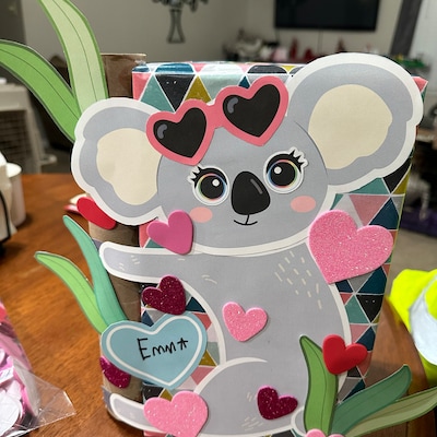 Koala Printable Box Kit DIY Valentine Box Decor Kit for Valentine's Day ...