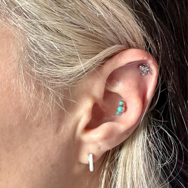 Tiny Octopus Threadless Flat Back Earrings, 20,18,16ga, 5-10mm Unisex ...