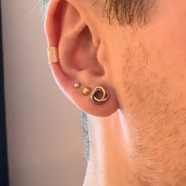 Ear Jacket Front and Back Line Bar Earrings Stud Sterling Silver Studs ...