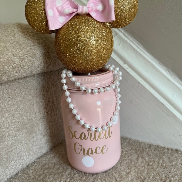 Mickey Minnie Mason Jars Centerpiece - Etsy