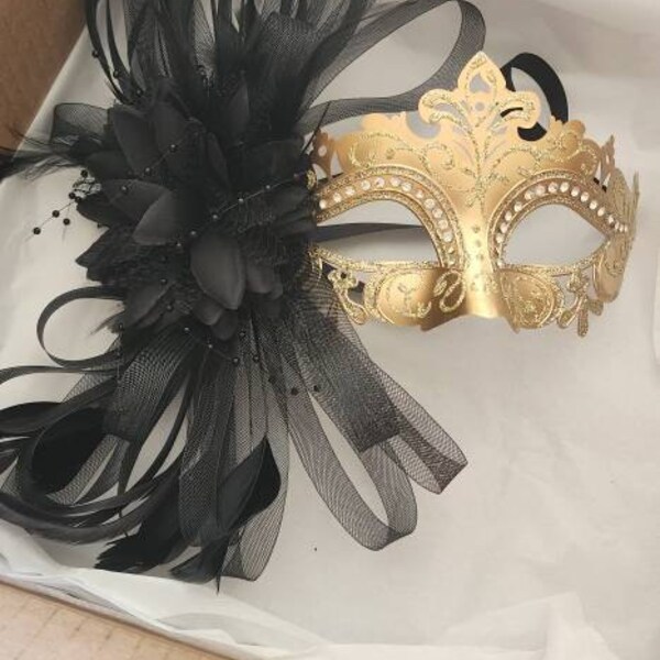 Black Masquerade Mask, Metal Mask, Women Mask, Metal Mask, Wedding Mask ...