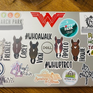 Custom Horse Head Sticker With Name Waterproof Vsco Laptop - Etsy