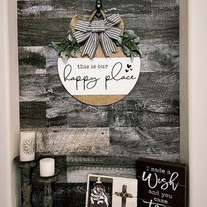 Front Door Decor This is Our Happy Place Front Door Wreath | Etsy